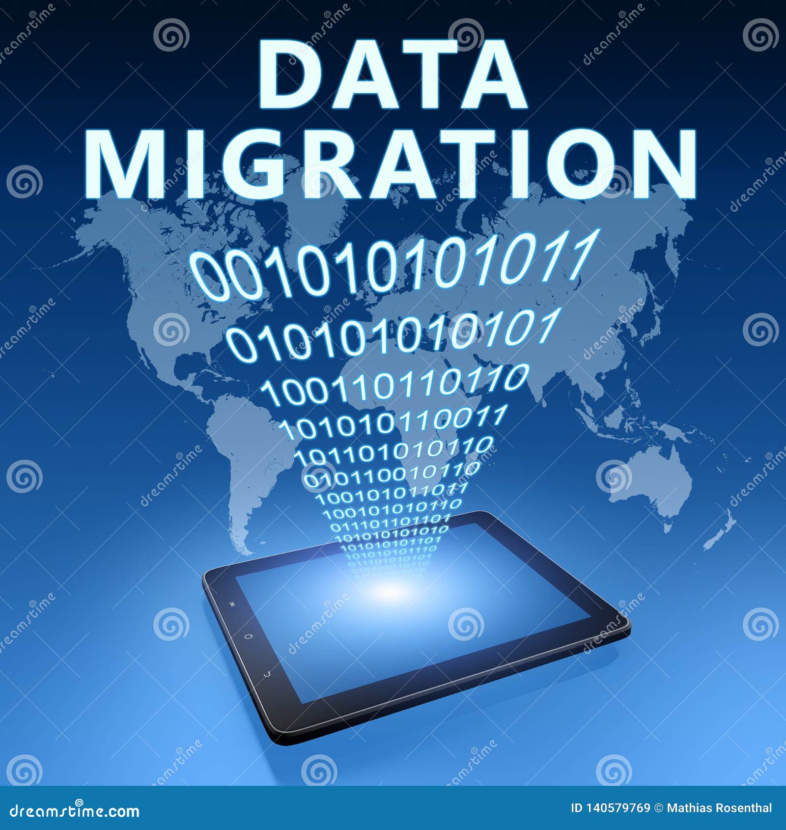 Data Migration stock illustration. Illustration of migration - 140579769