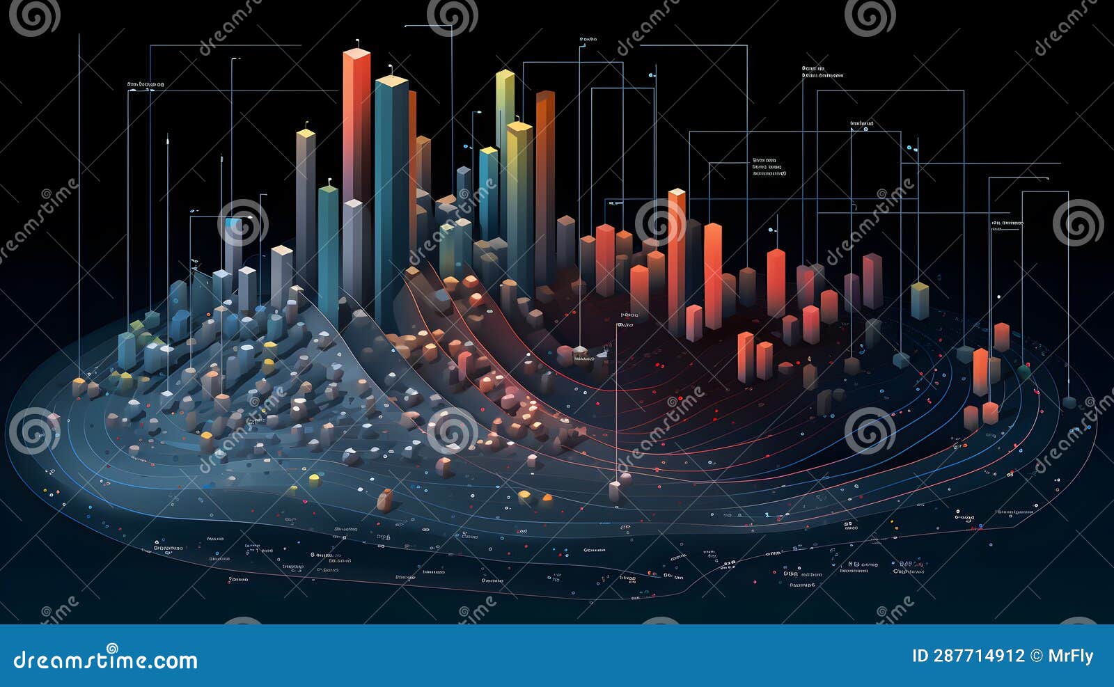 Data mining center chart stock illustration. Illustration of stage ...