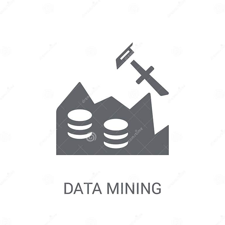 Data Mining Icon. Trendy Data Mining Logo Concept on White Background ...