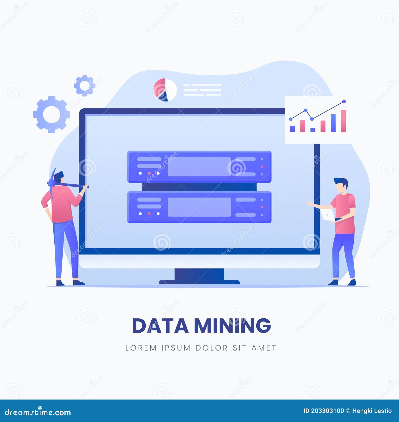 Data Mining Illustration Concept Stock Vector - Illustration of binary ...