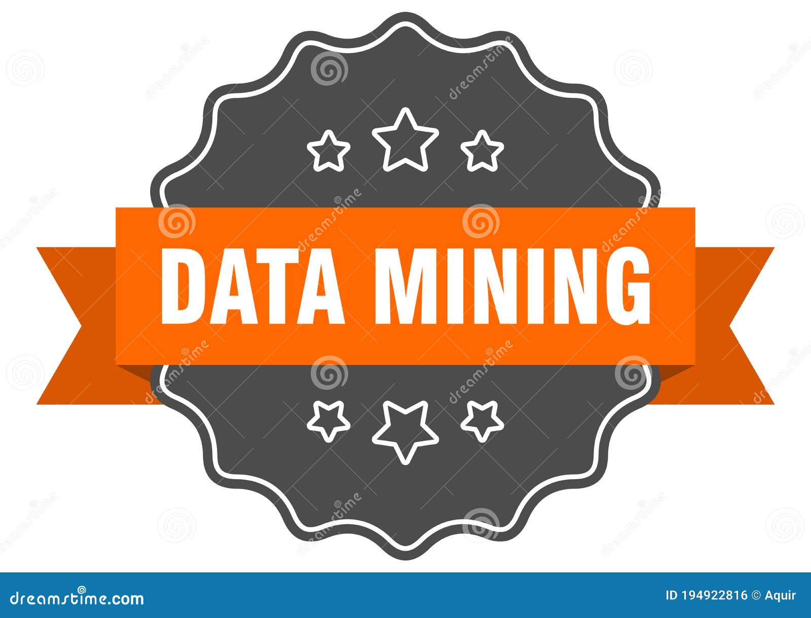 Data mining label stock vector. Illustration of medallion - 194922816