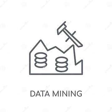 Data Mining Linear Icon. Modern Outline Data Mining Logo Concept Stock ...