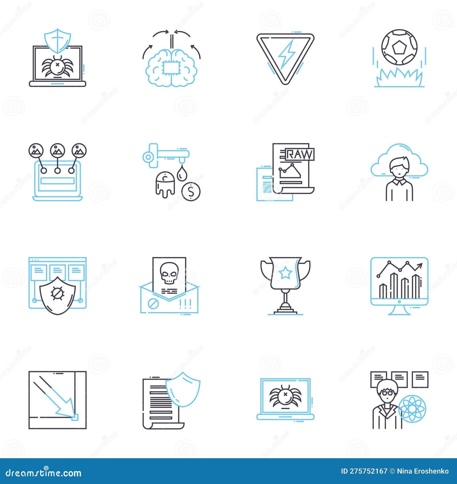 Data Mining Linear Icons Set Clustering Association Regression