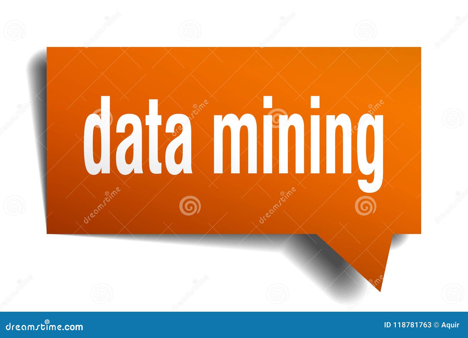 Data Mining Orange 3d Speech Bubble Stock Vector - Illustration of ...