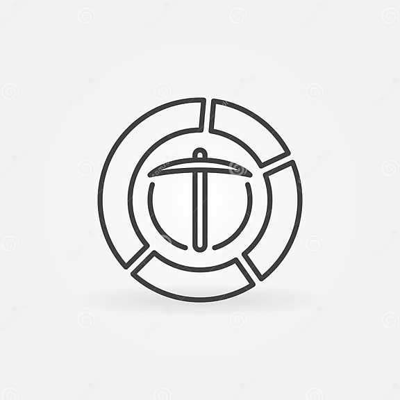 Data Mining Pie Chart Linear Vector Concept Icon Stock Vector ...