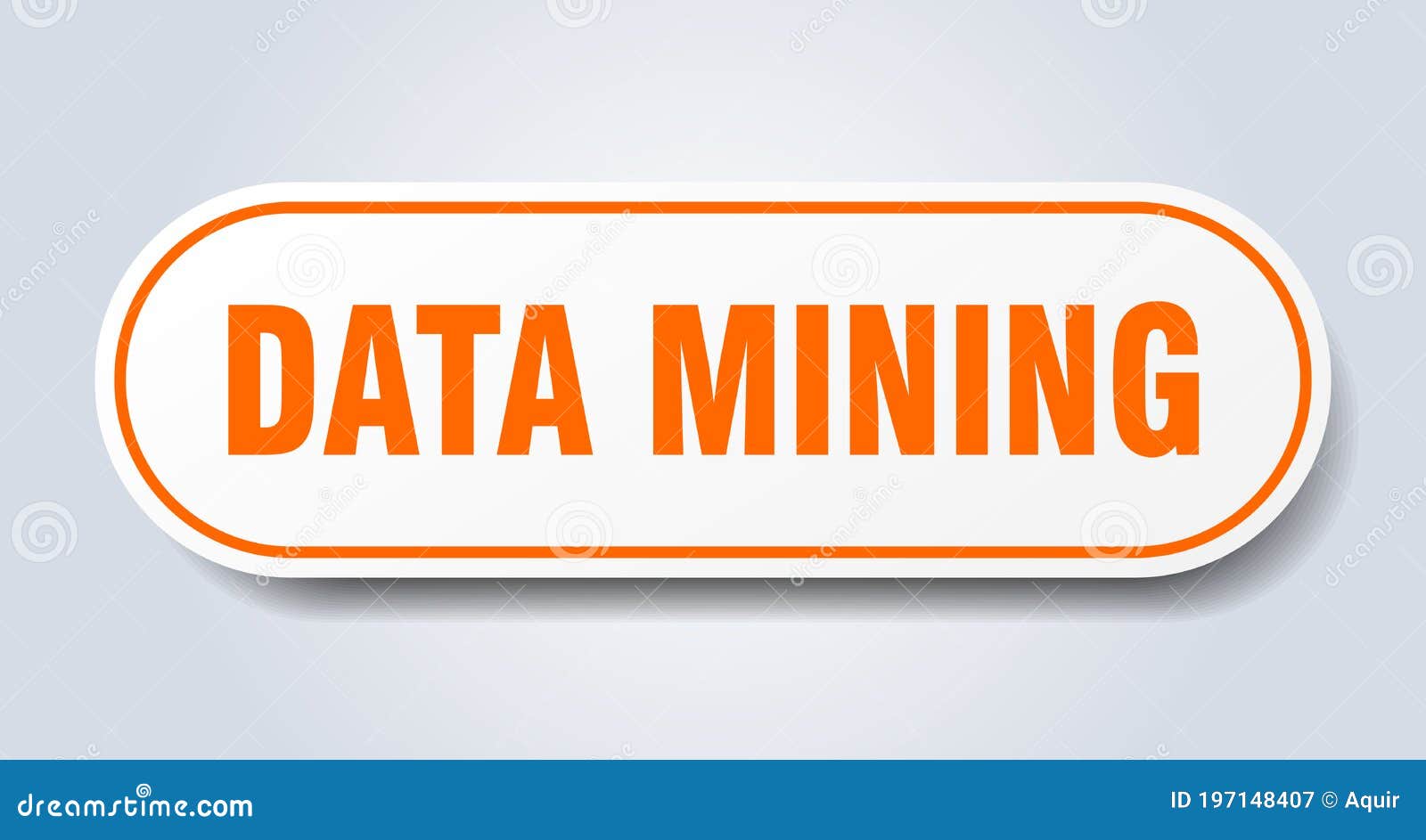 Data mining sticker. stock vector. Illustration of banner - 197148407