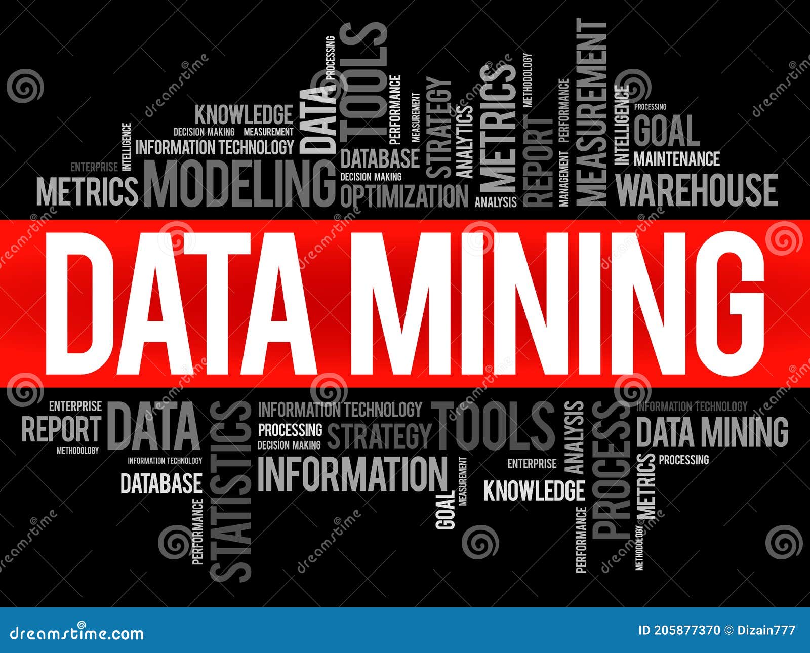 Data Mining Technology Strategy Stock Illustration - Illustration of ...