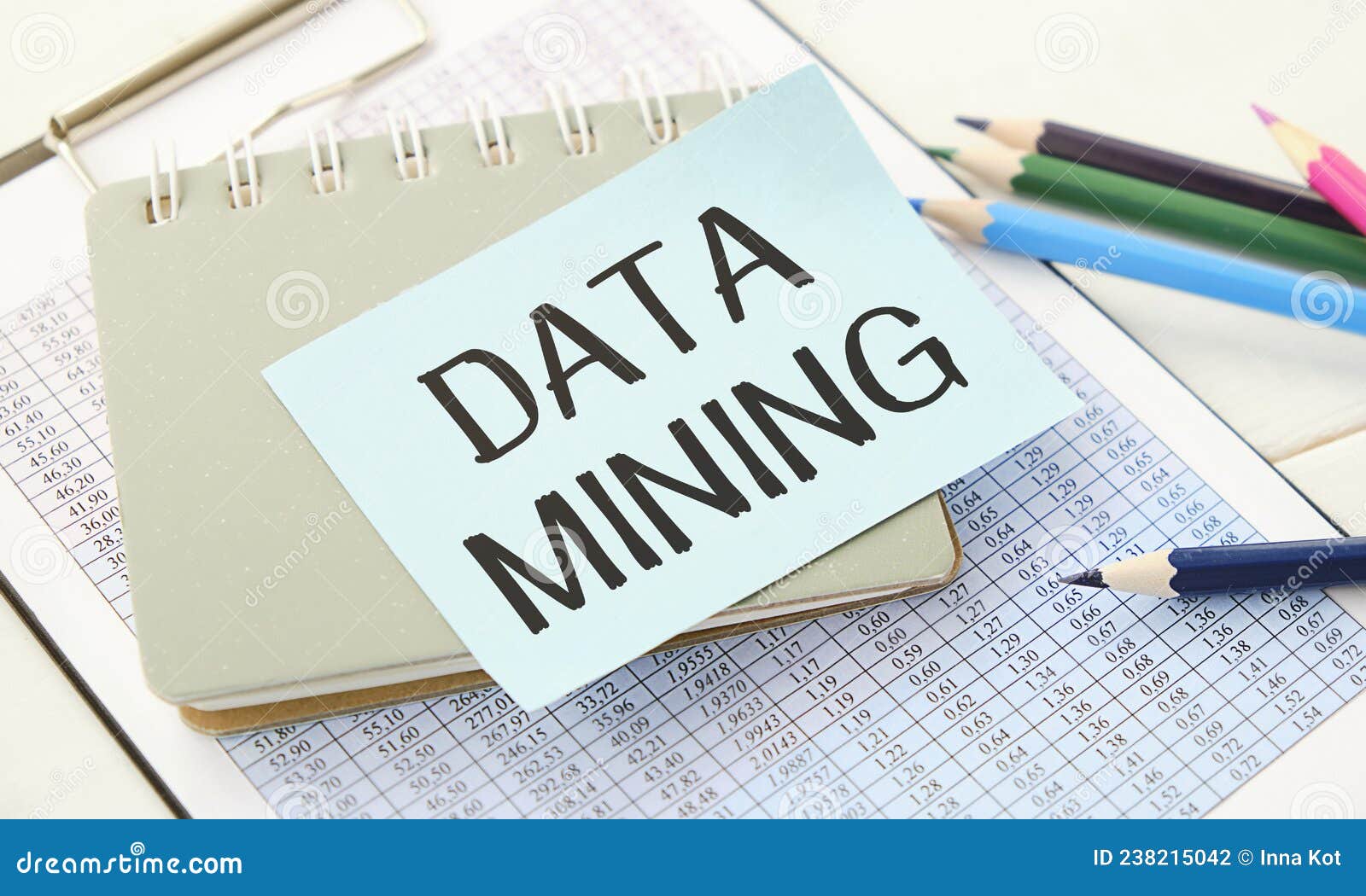 DATA MINING Text on Blue Sticker on Chart Background Stock Photo ...
