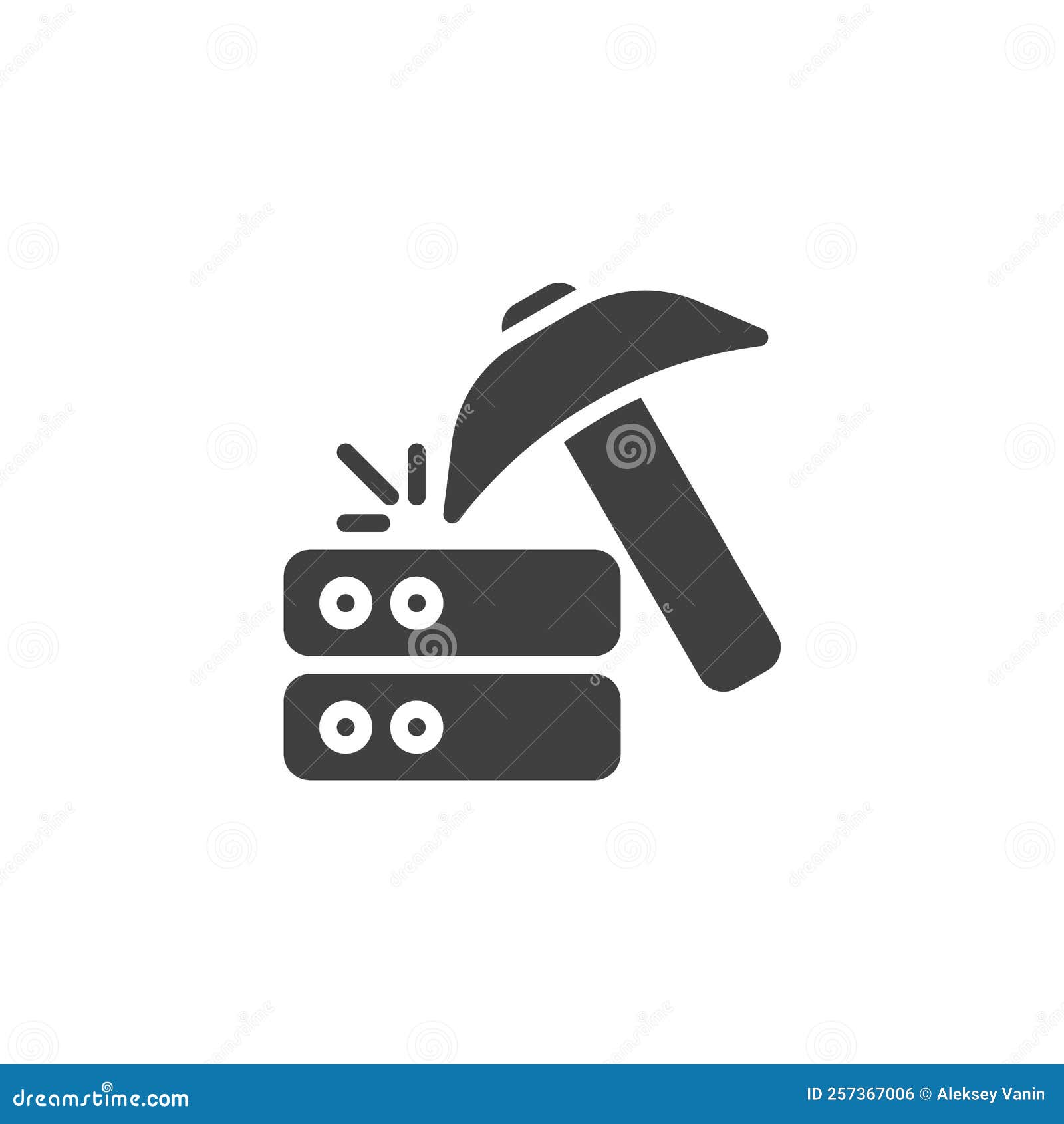 Data mining vector icon stock vector. Illustration of symbol - 257367006