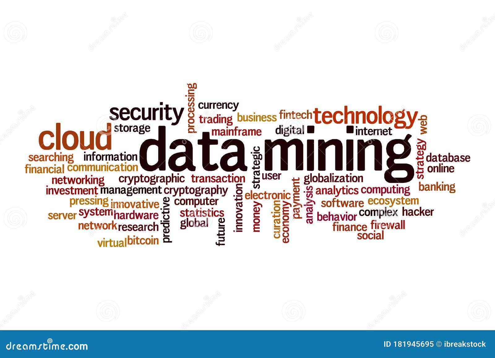 Data Mining Word Cloud Concept Stock Illustration - Illustration of ...