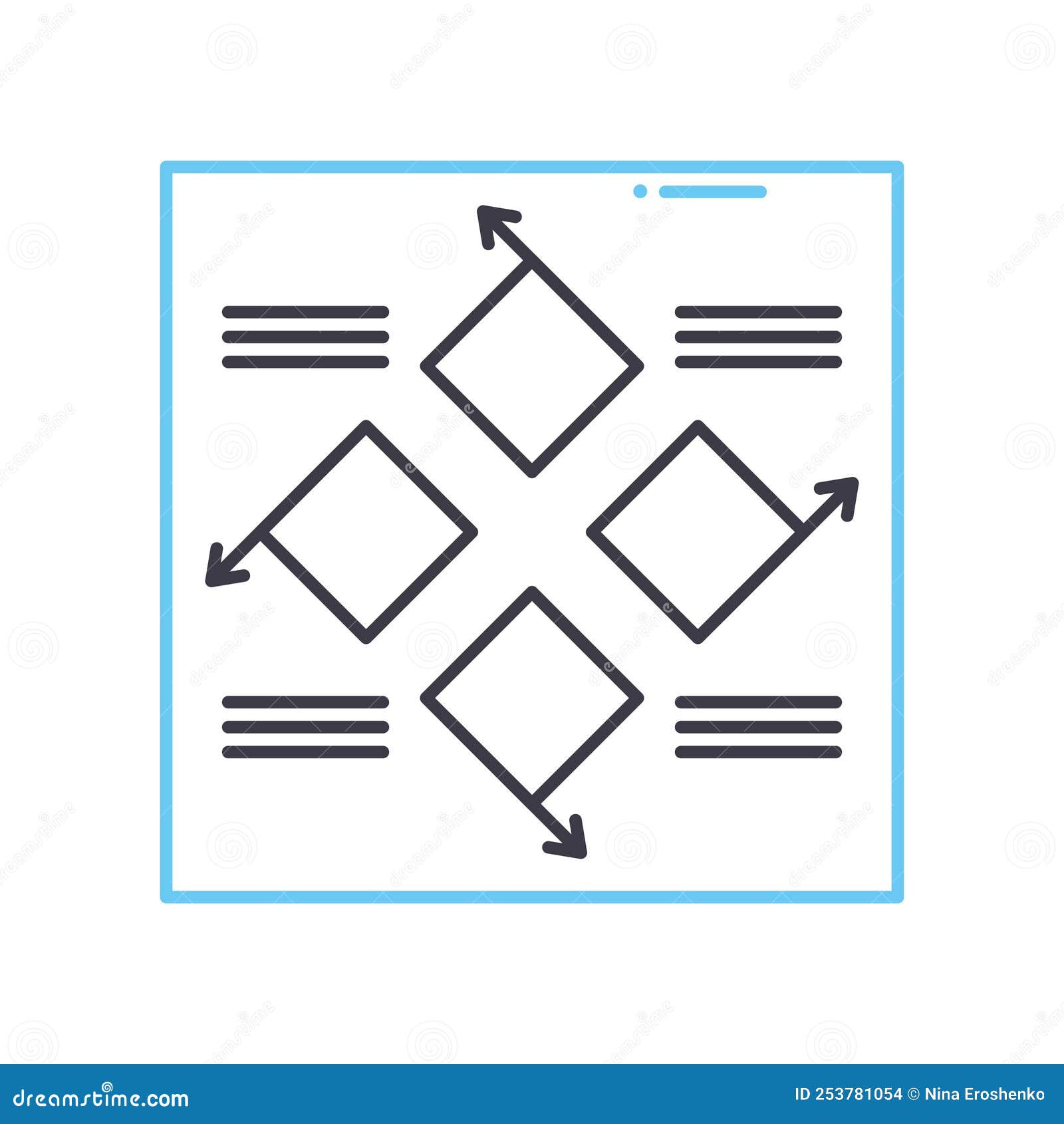 Data Modeling Line Icon, Outline Symbol, Vector Illustration, Concept ...