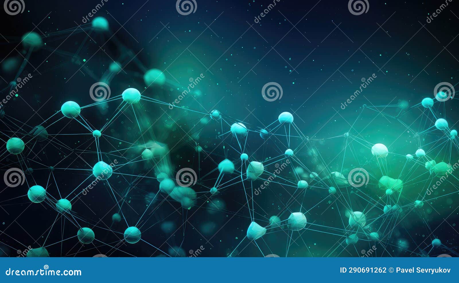 Data Molecular Connection Network Stock Illustration - Illustration of ...