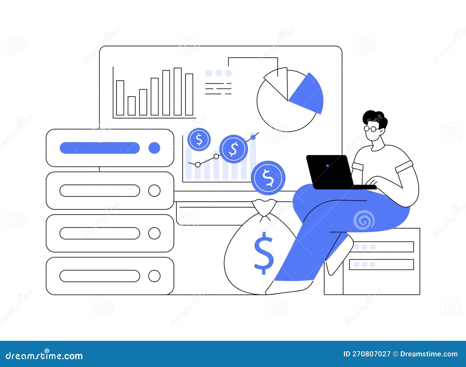Data Monetization Abstract Concept Vector Illustration. Stock Vector ...