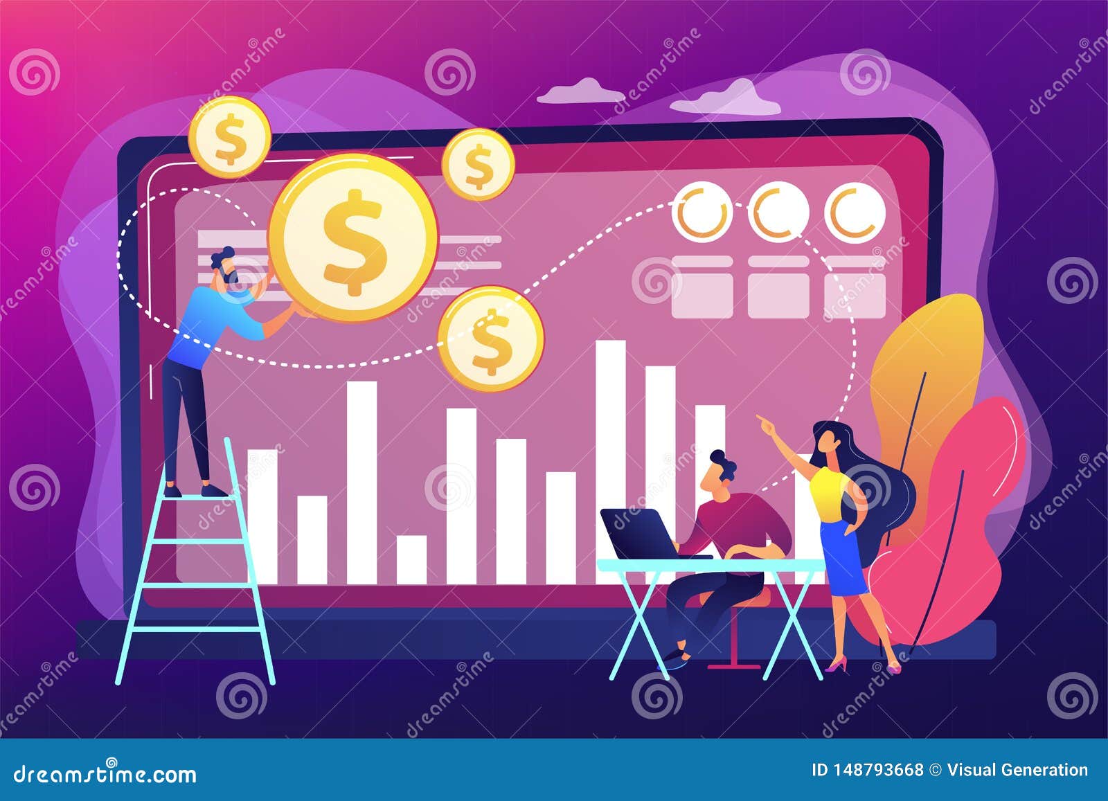 Data Monetization Concept Vector Illustration. Stock Vector ...