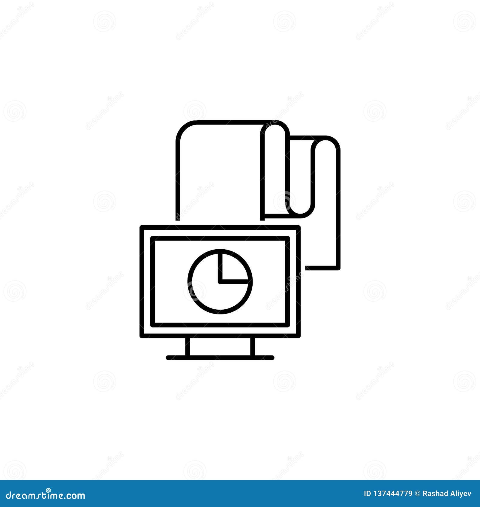 Data, Monitor, Chart, Analytics Icon. Element of Technological Data ...