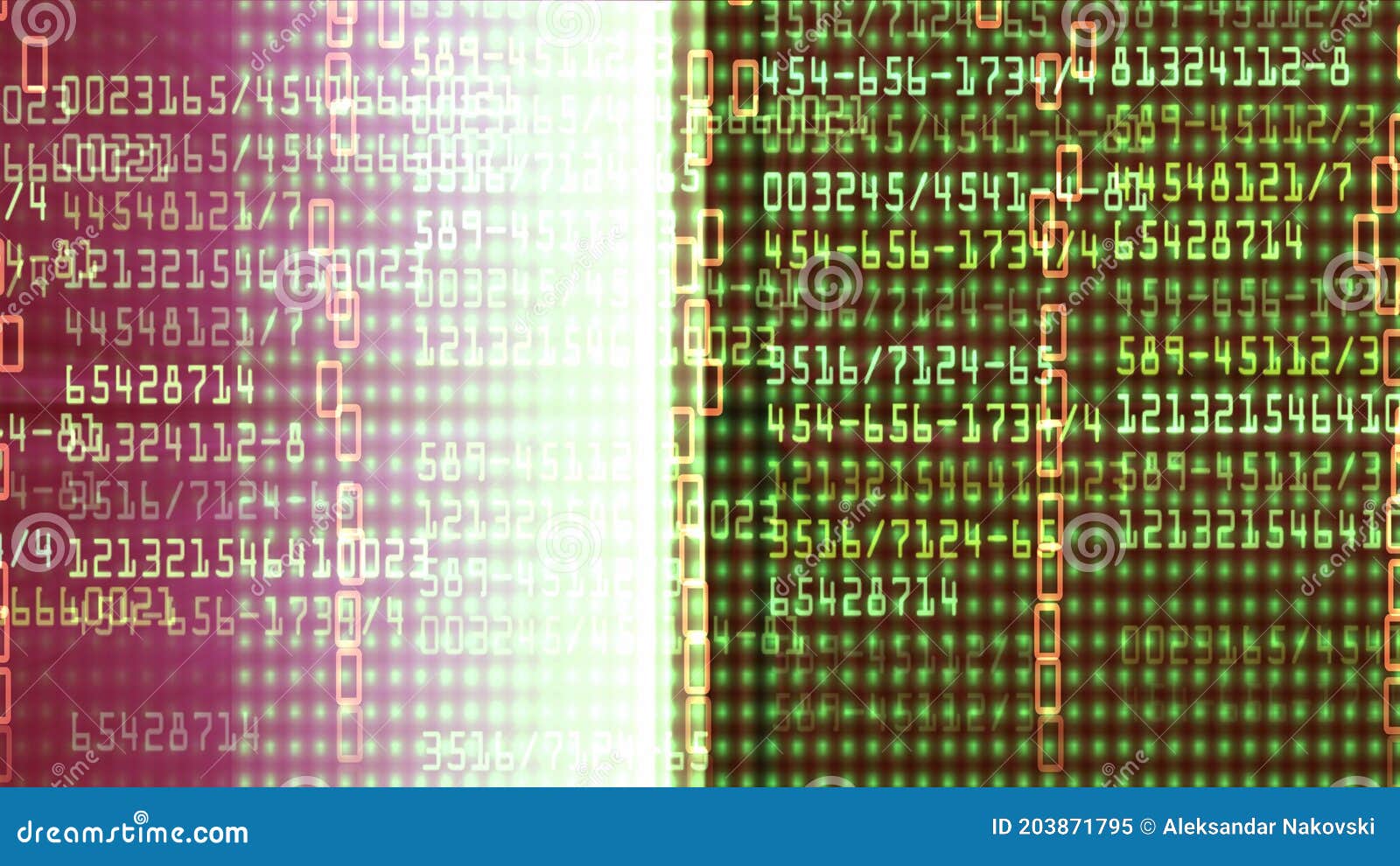 Data Monitor Numbers Abstract Light Stock Illustration - Illustration ...