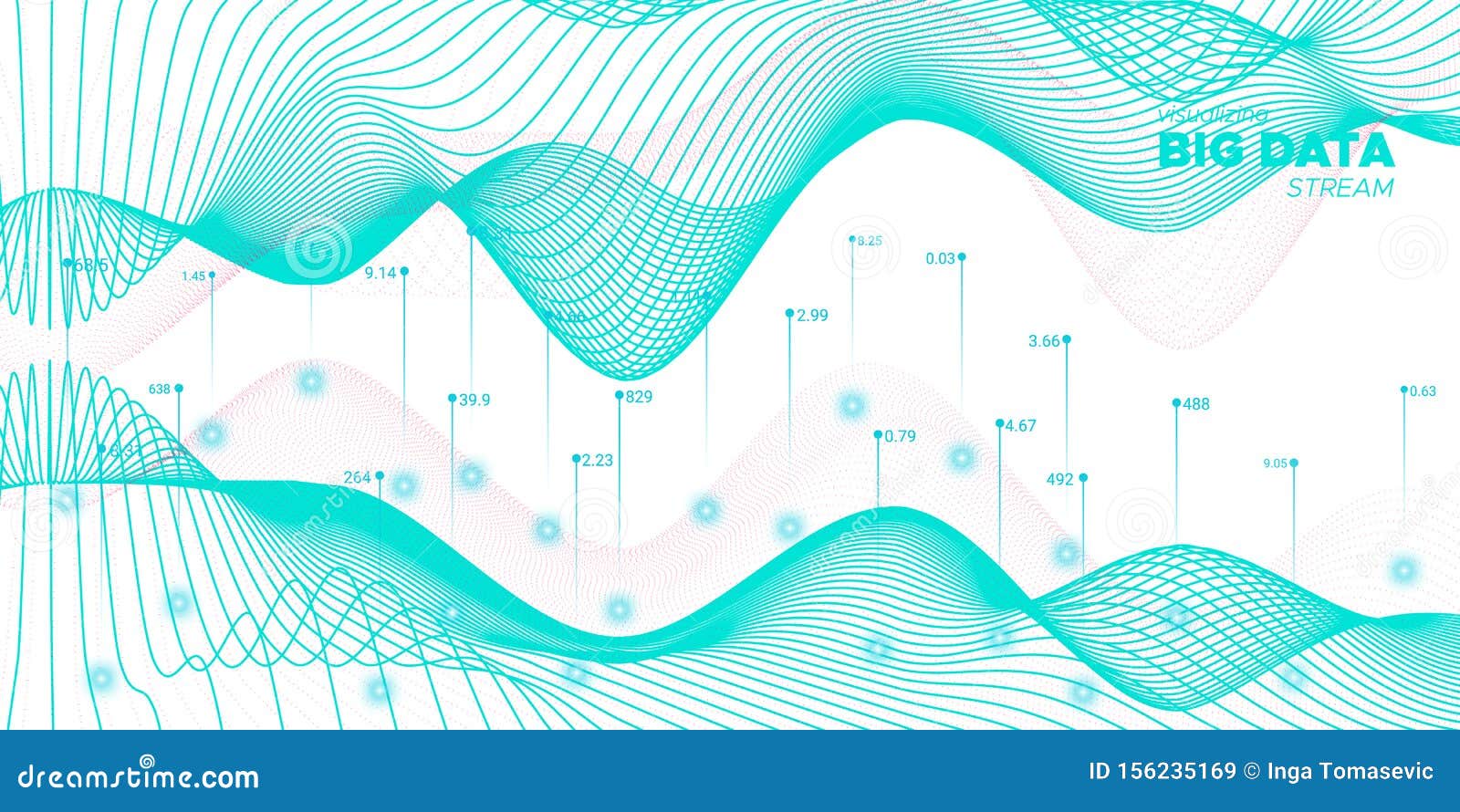 Data Motion. Blue Technology Illustration Stock Vector - Illustration ...