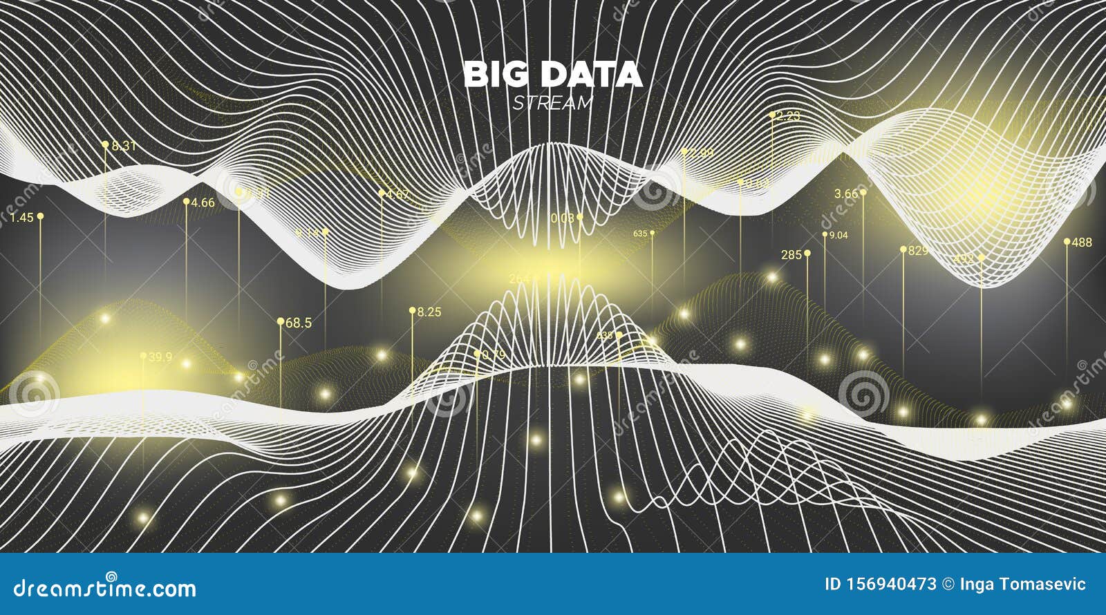 Data Motion. White Financial Illustration Stock Vector - Illustration ...