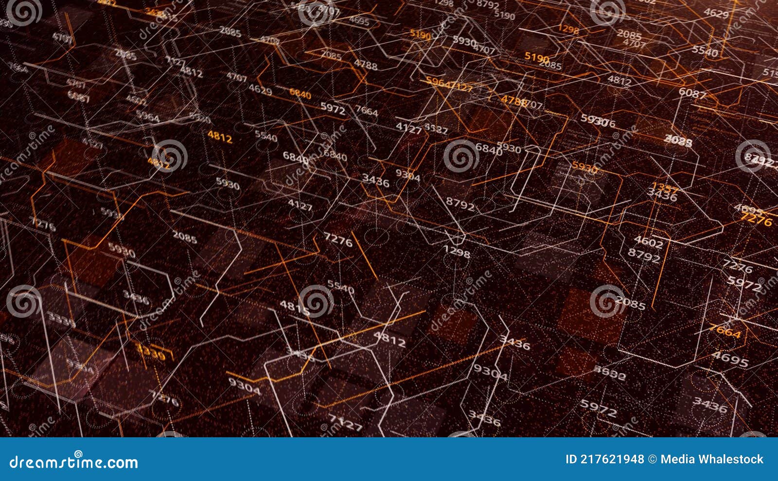 Data Moving within Computer Circuitry with Many Changing Numbers ...