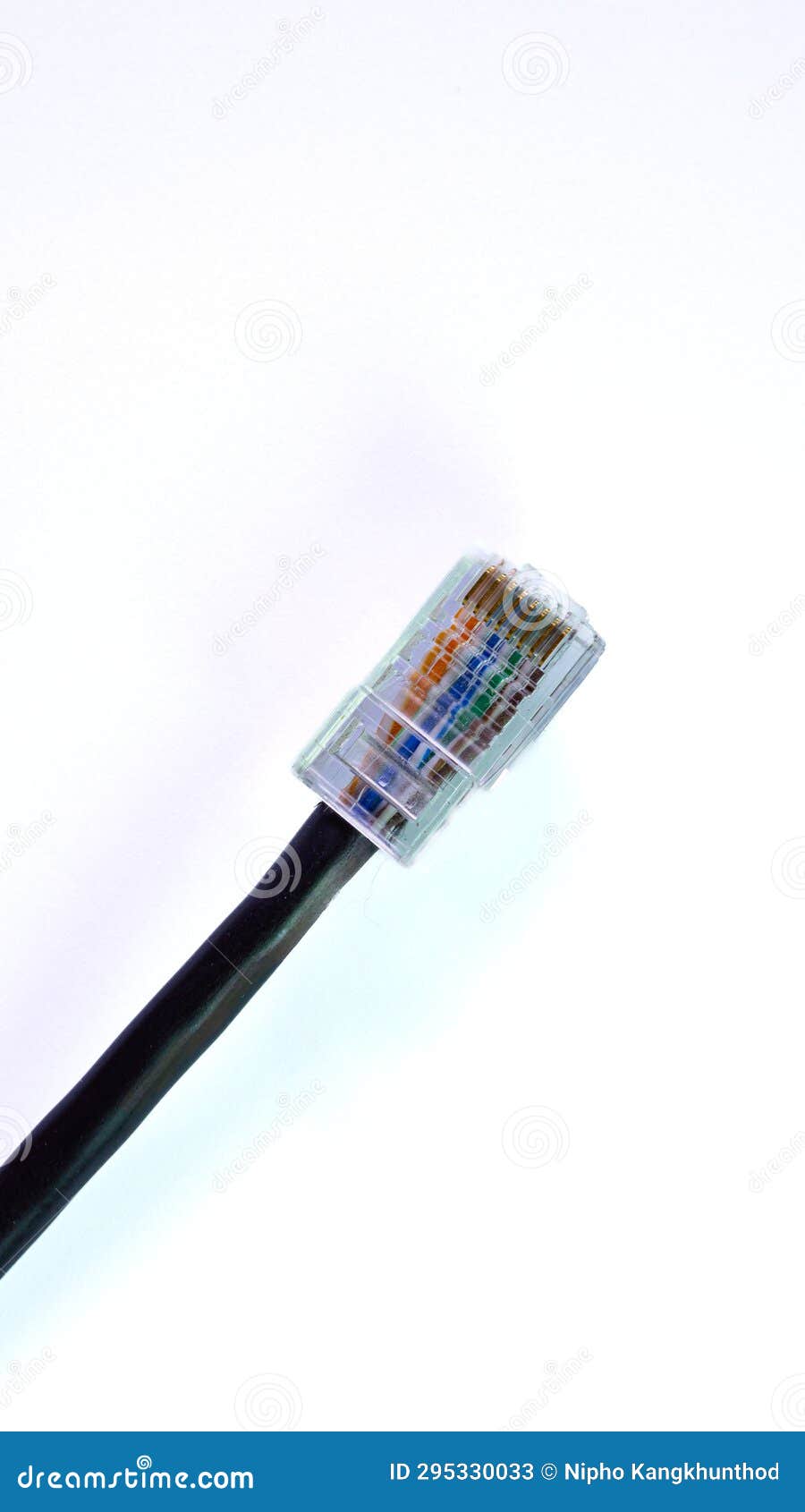 Data Network Cable, LAN Cable, White Background, Macro Photography ...