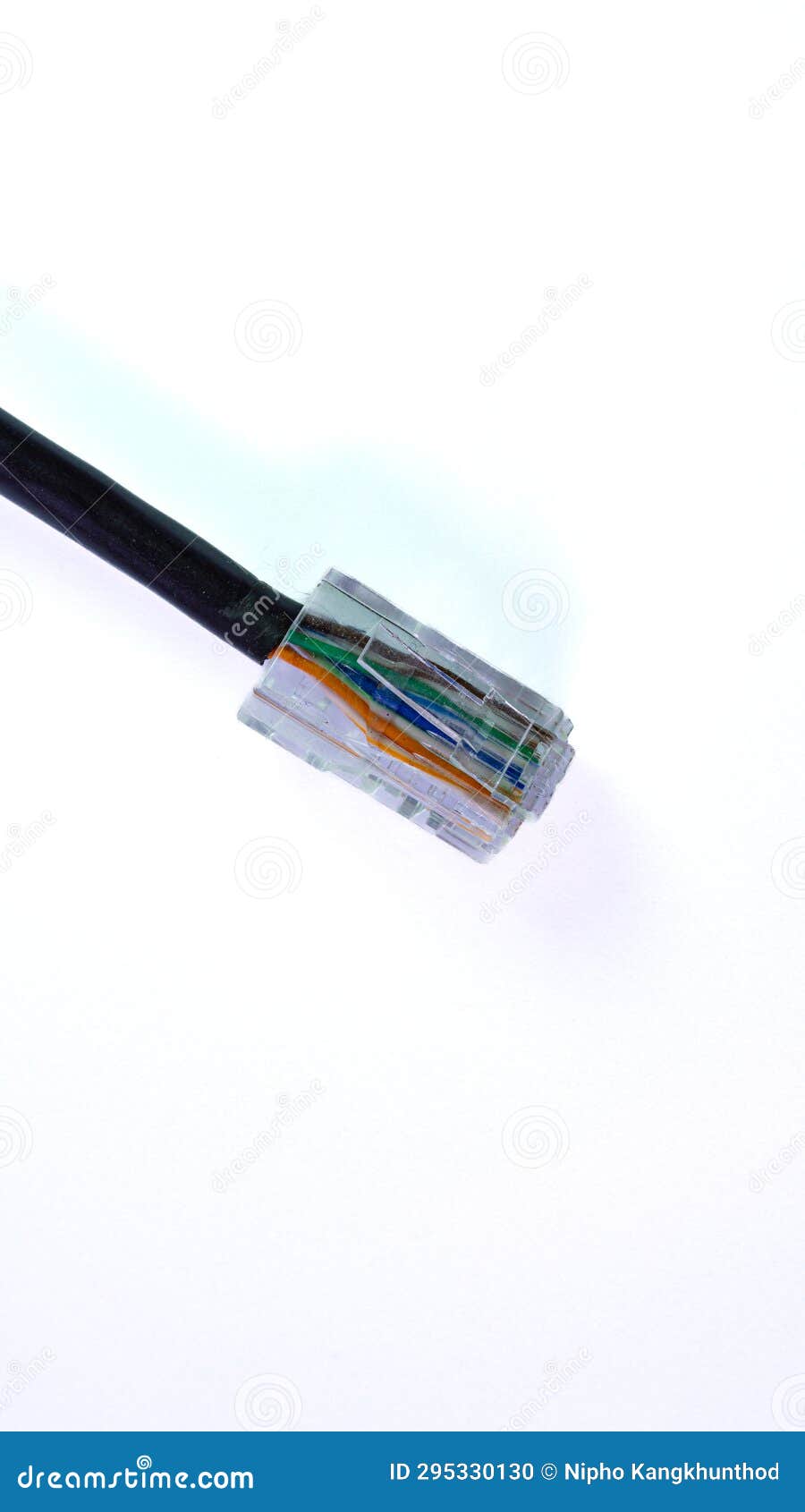 Data Network Cable, LAN Cable, White Background, Macro Photography ...