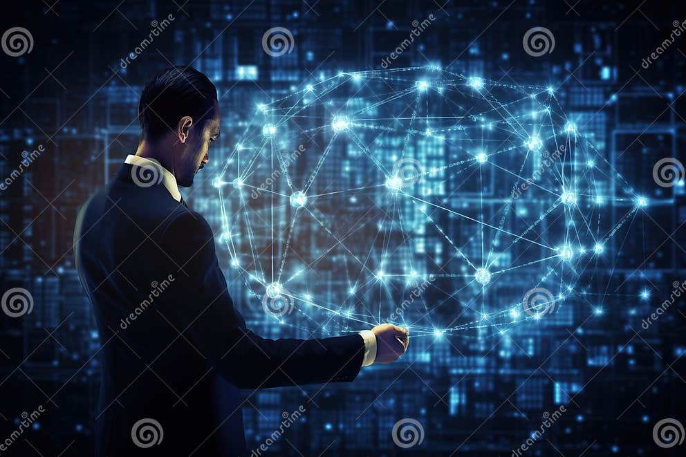 Data Network Connect , Blockchain Technology, Futuristic Global ...