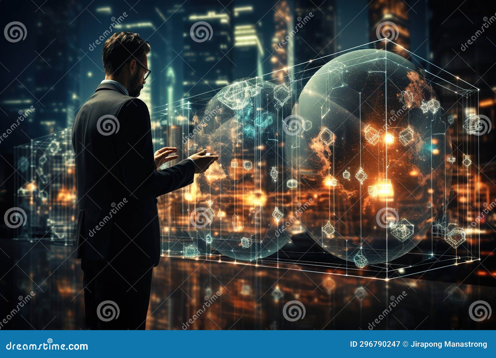 Data Network Connect , Blockchain Technology, Futuristic Global ...