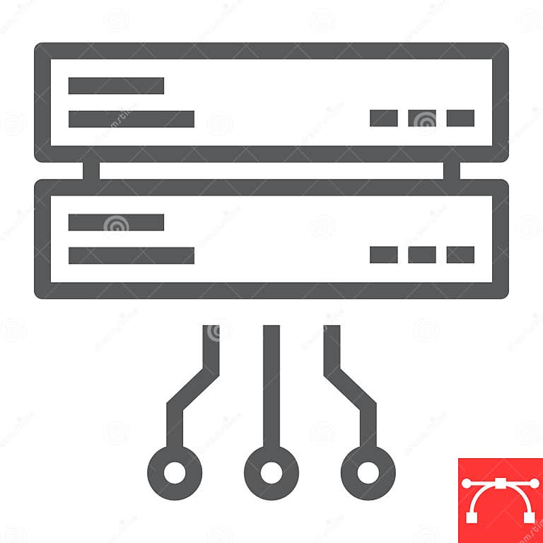 Data network line icon stock vector. Illustration of isometric - 233132736