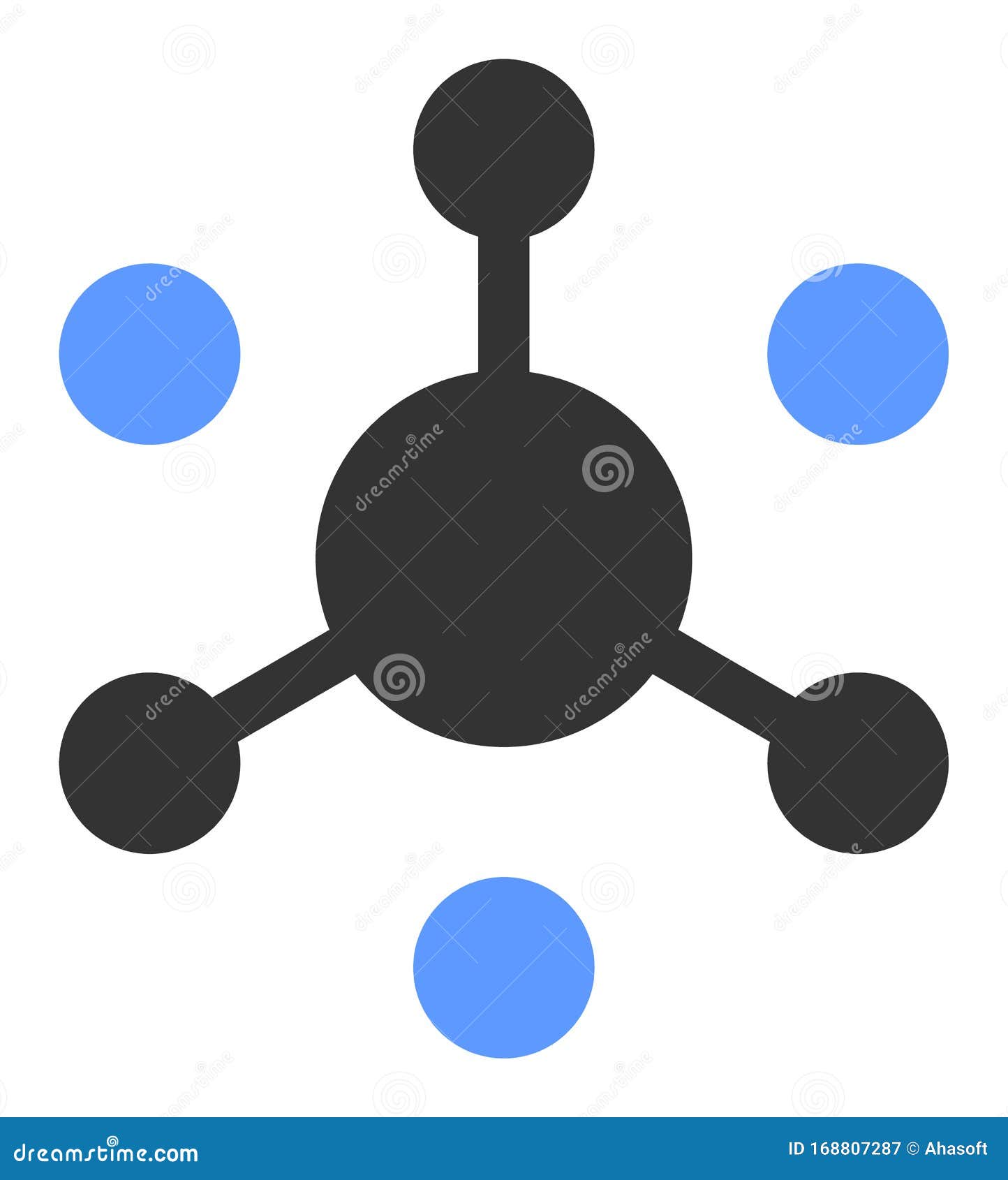 Flat Raster Data Network Icon Stock Illustration - Illustration of ...