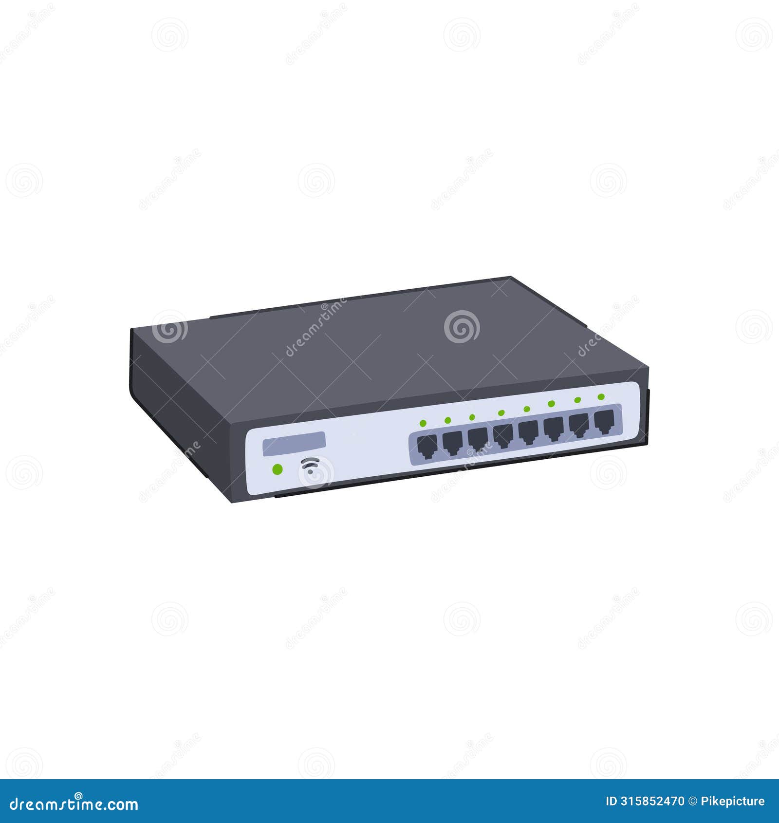 Data Network Switch Cartoon Vector Illustration | CartoonDealer.com ...
