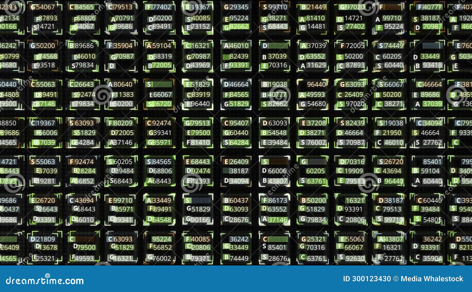 Data and Number Values Passing through Cyberspace. Animation. Colorful ...