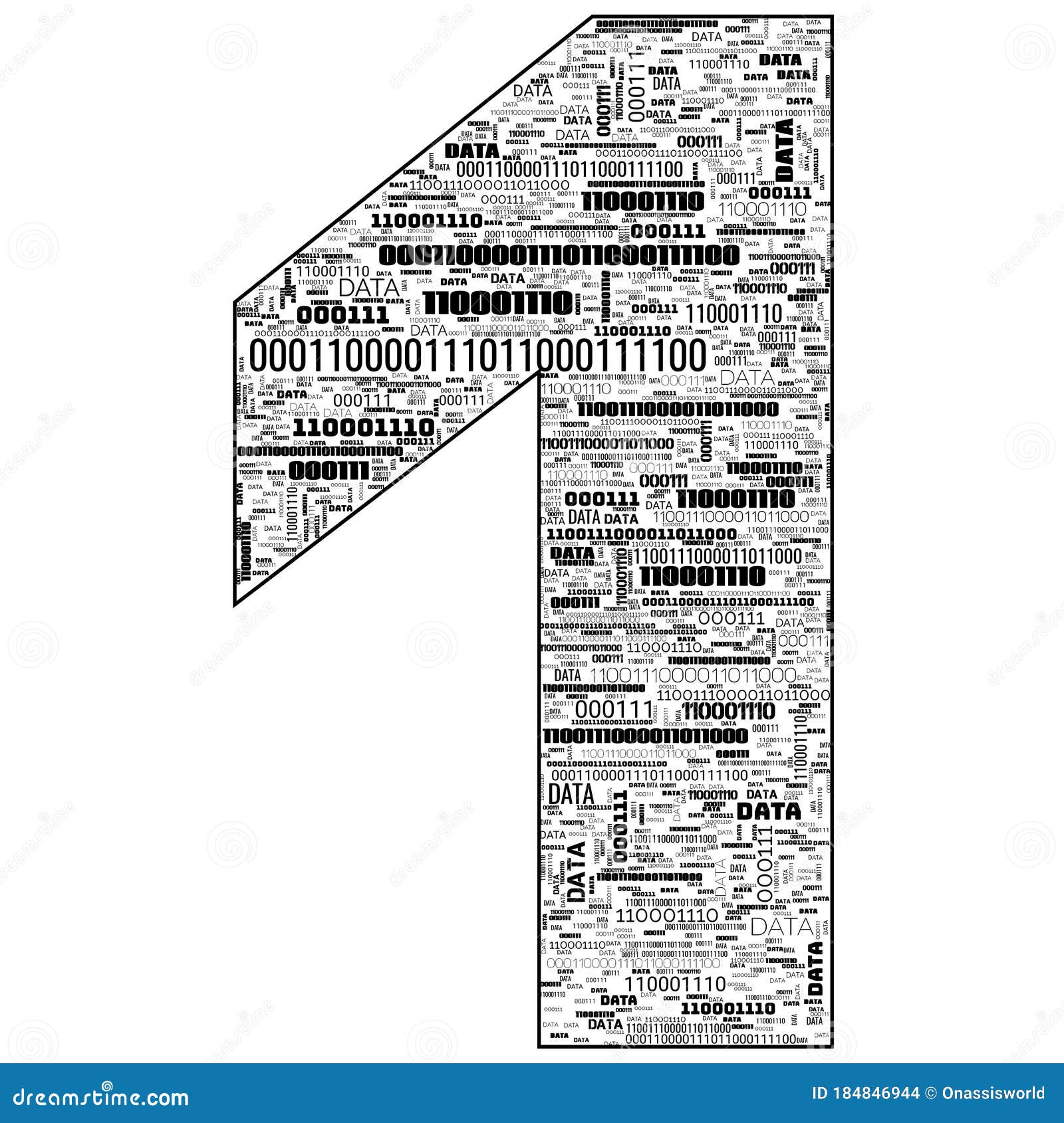 Data Numbers 1 2 3 4 5 6 7 8 9 0 Pure White Background Stock ...