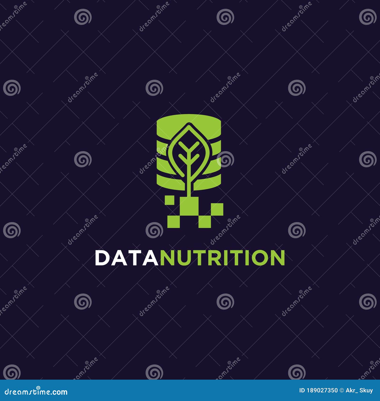 Data Nutrition Logo Design Template Stock Illustration - Illustration ...