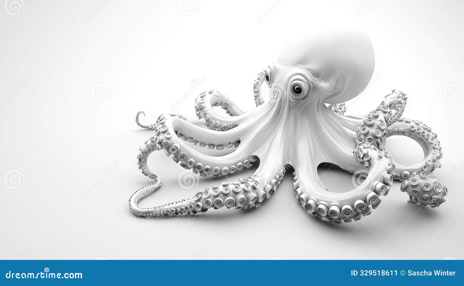 Data Octopus on White Background. Generative AI Stock Image - Image of ...