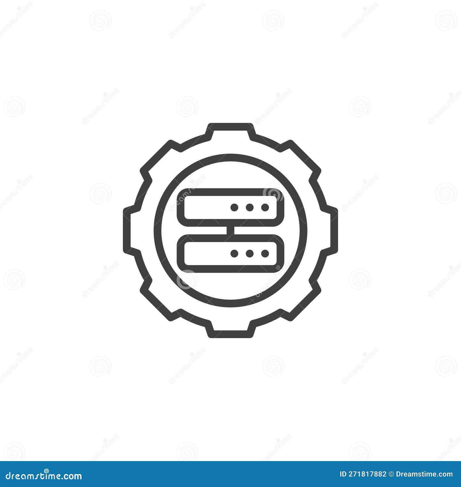 Data Optimization Line Icon Stock Vector - Illustration of process ...