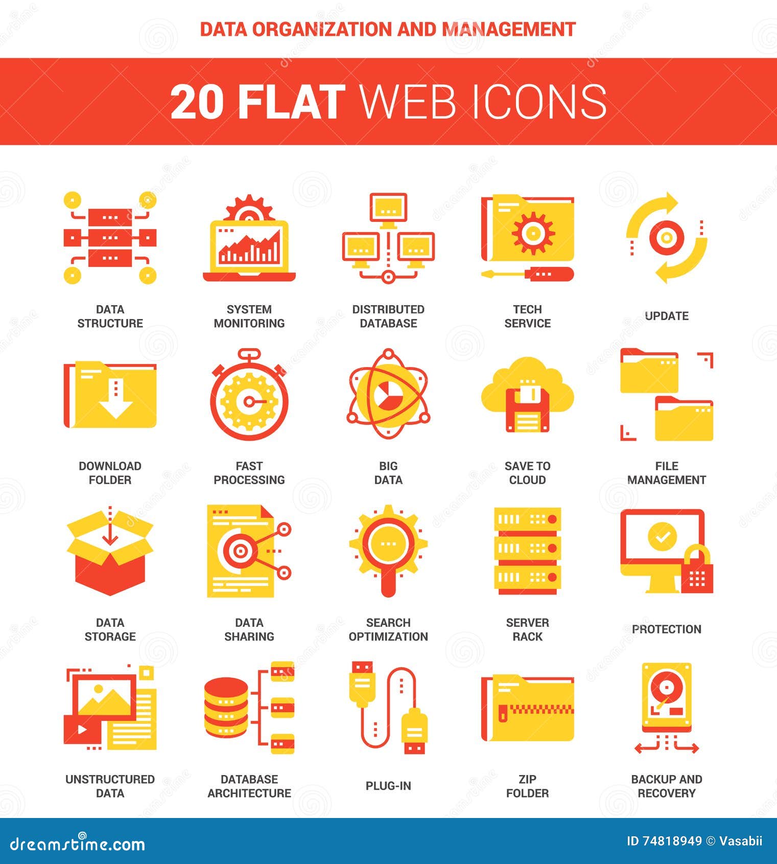 Data Organization and Management Stock Vector - Illustration of chart ...