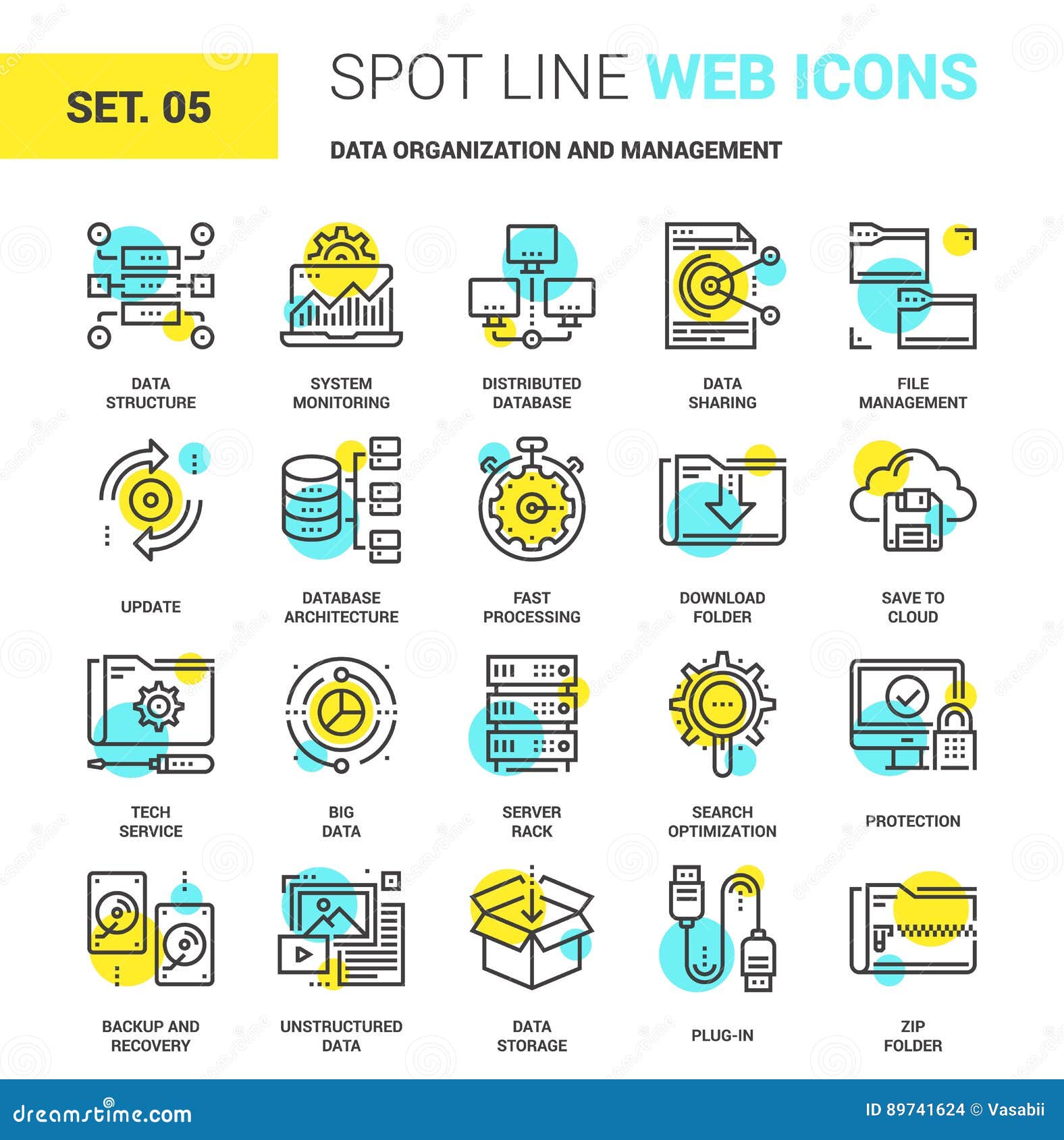 Data Organization and Management Stock Vector - Illustration of ...