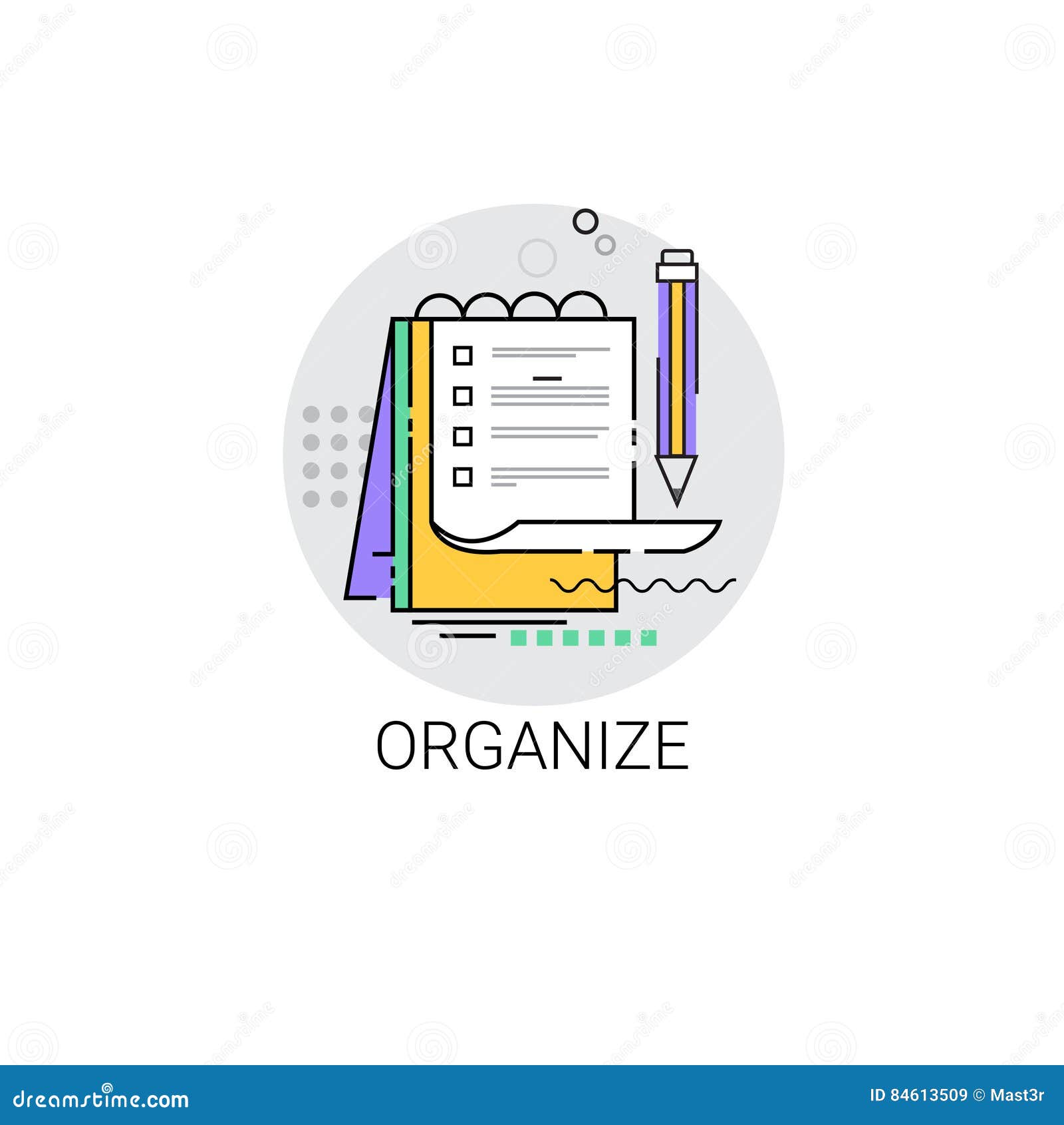 Data Organize Check List Business Icon Stock Vector - Illustration of ...
