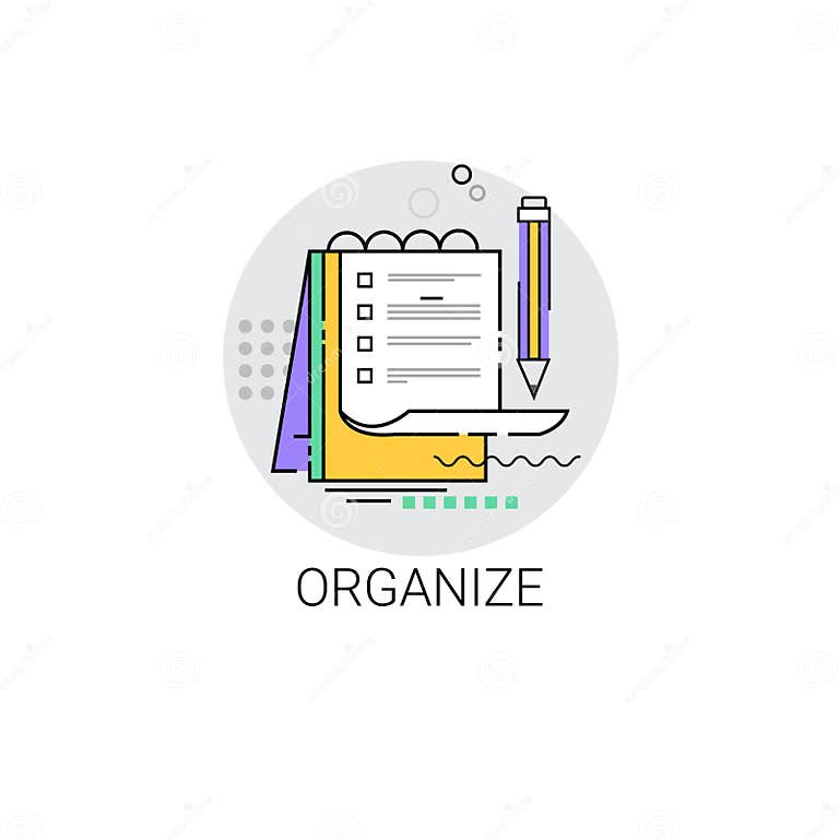 Data Organize Check List Business Icon Stock Vector - Illustration of ...