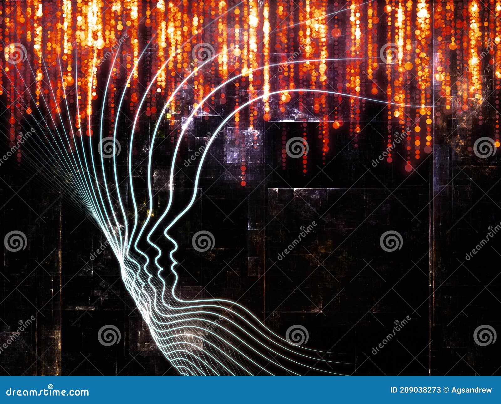 Data over Mind stock illustration. Illustration of data - 209038273