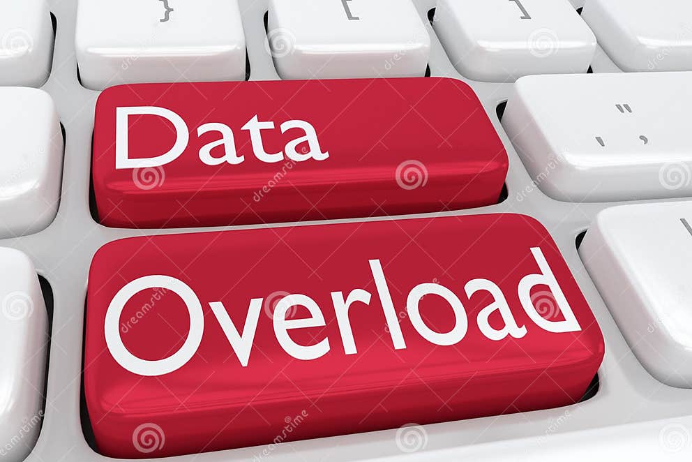 Data Overload concept stock illustration. Illustration of frustrated ...