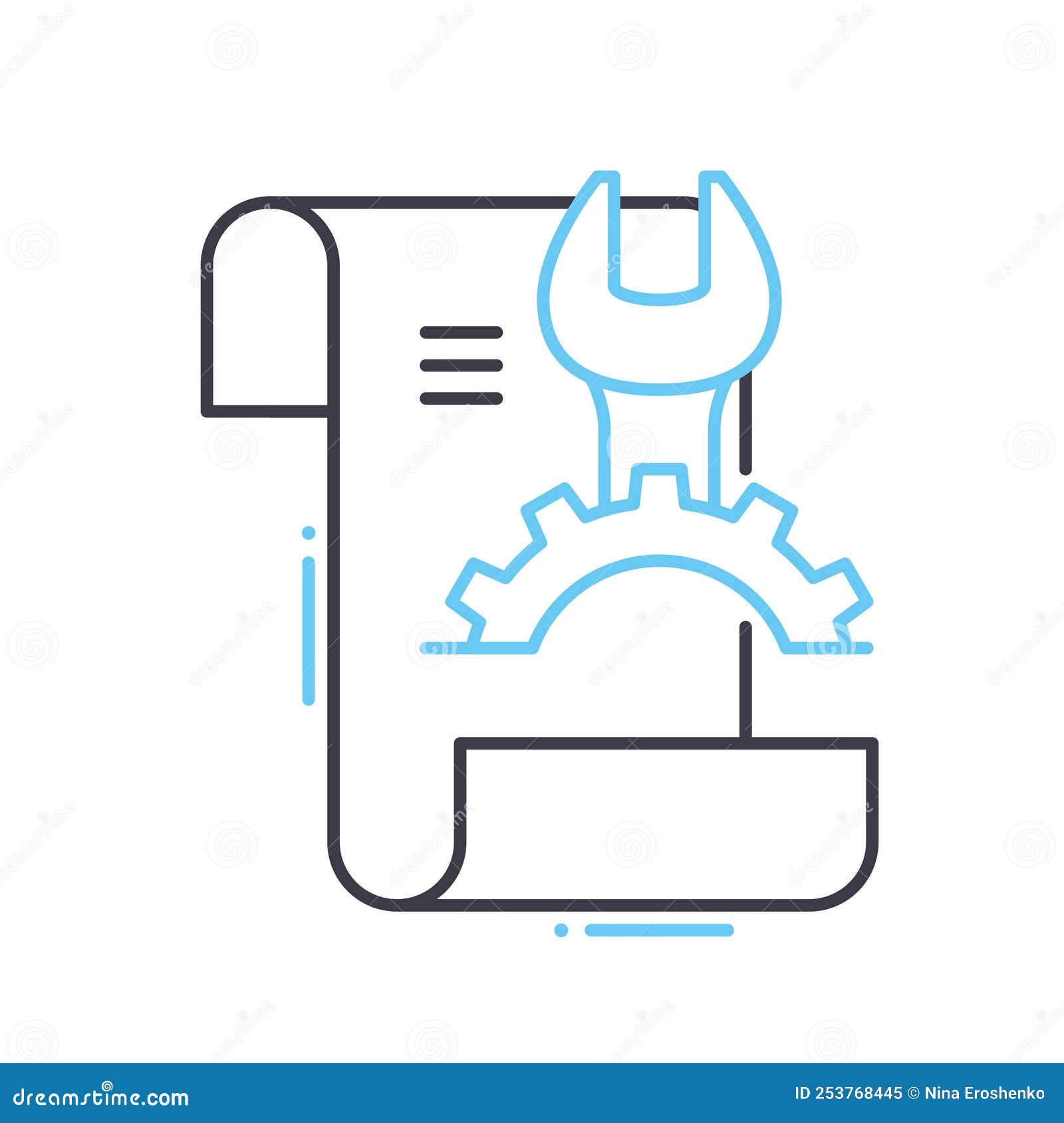 Data Parameters Line Icon Outline Symbol Vector Illustration Concept