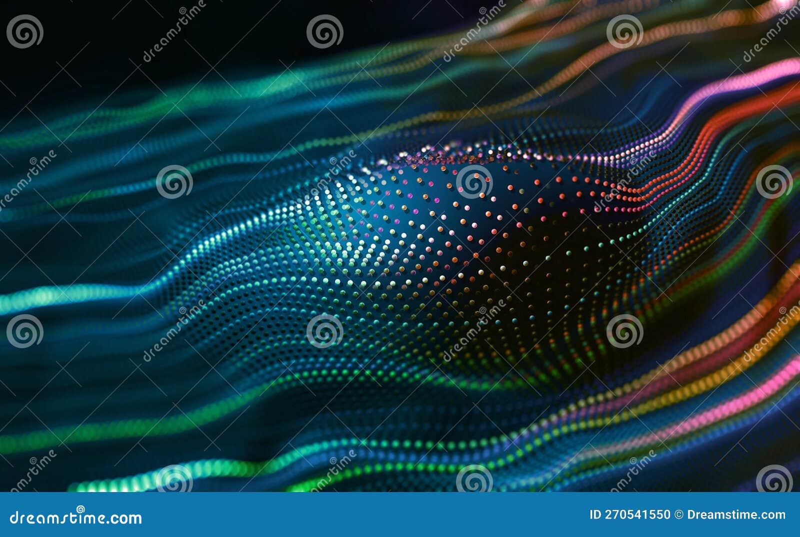 Data Particles in the Information Flow of Neon Strings Stock ...