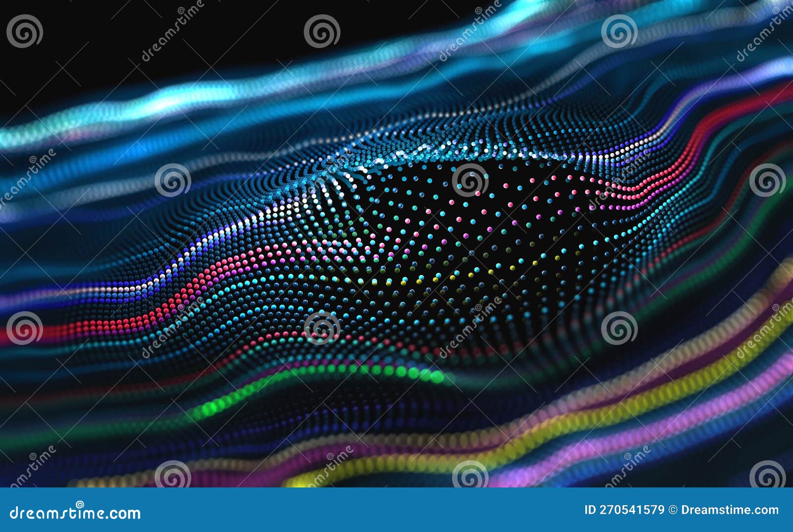 Data Particles in the Information Flow of Neon Strings Stock ...