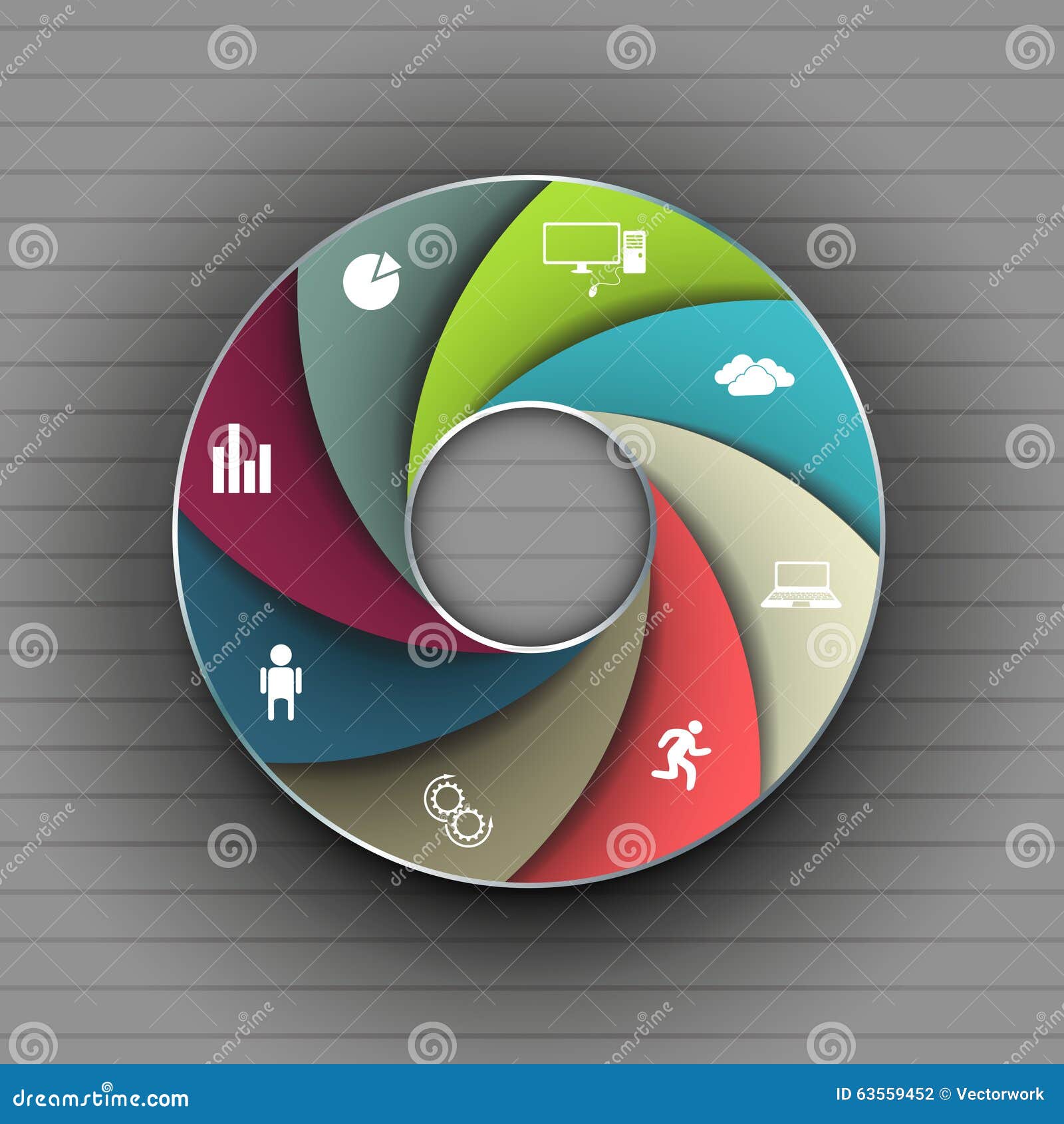 Data Pattern of Cyclical Processes, Creative Design. Stock Vector ...