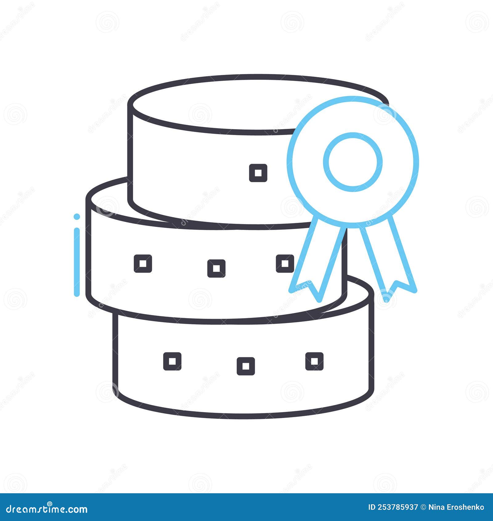 Data Performance Line Icon, Outline Symbol, Vector Illustration ...