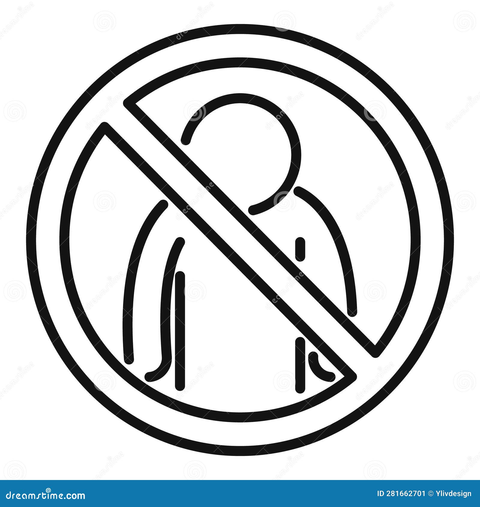 Data Person Icon Outline Vector. User Privacy Stock Illustration ...