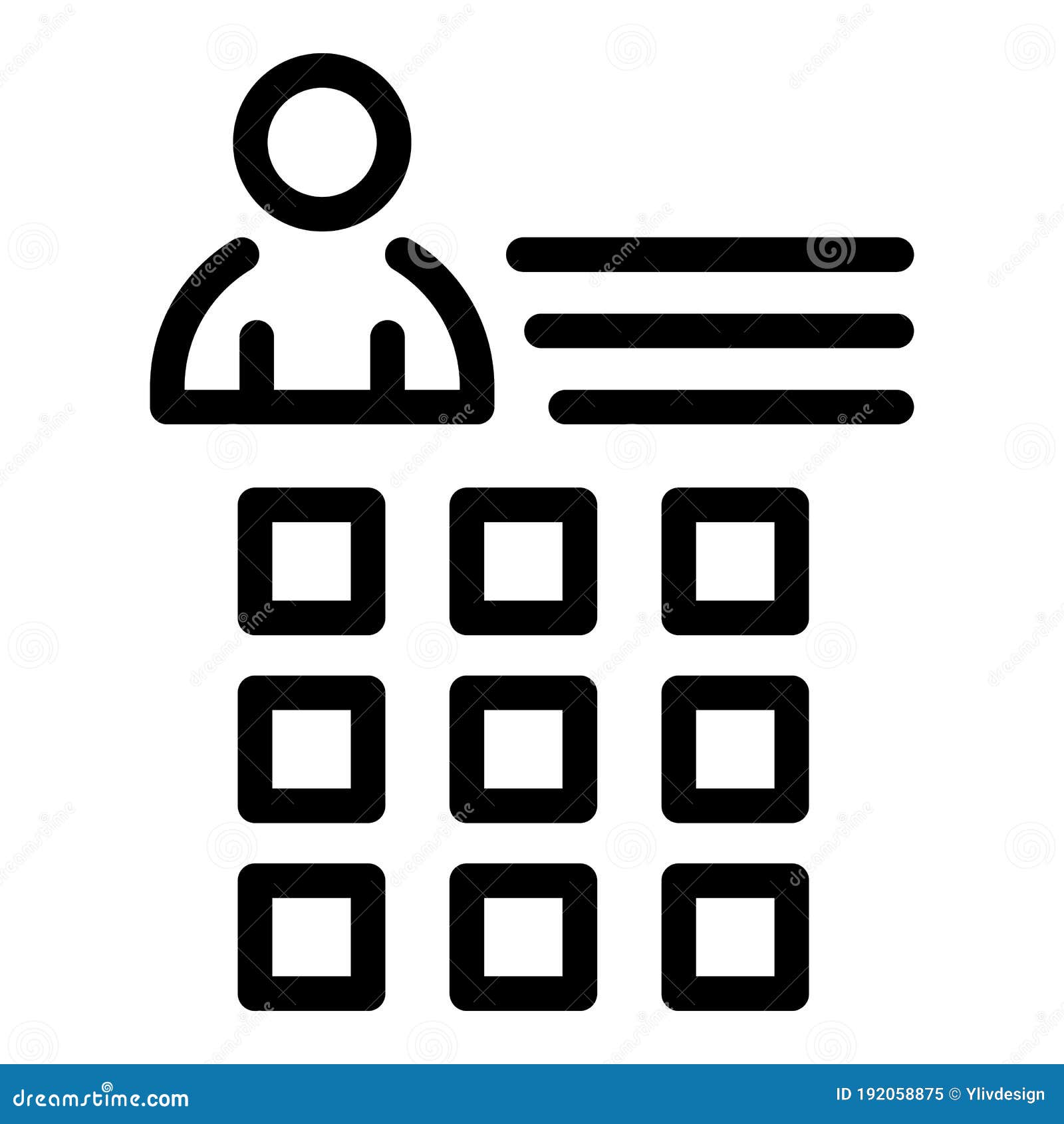 Data Personal Information Icon, Outline Style Stock Vector ...