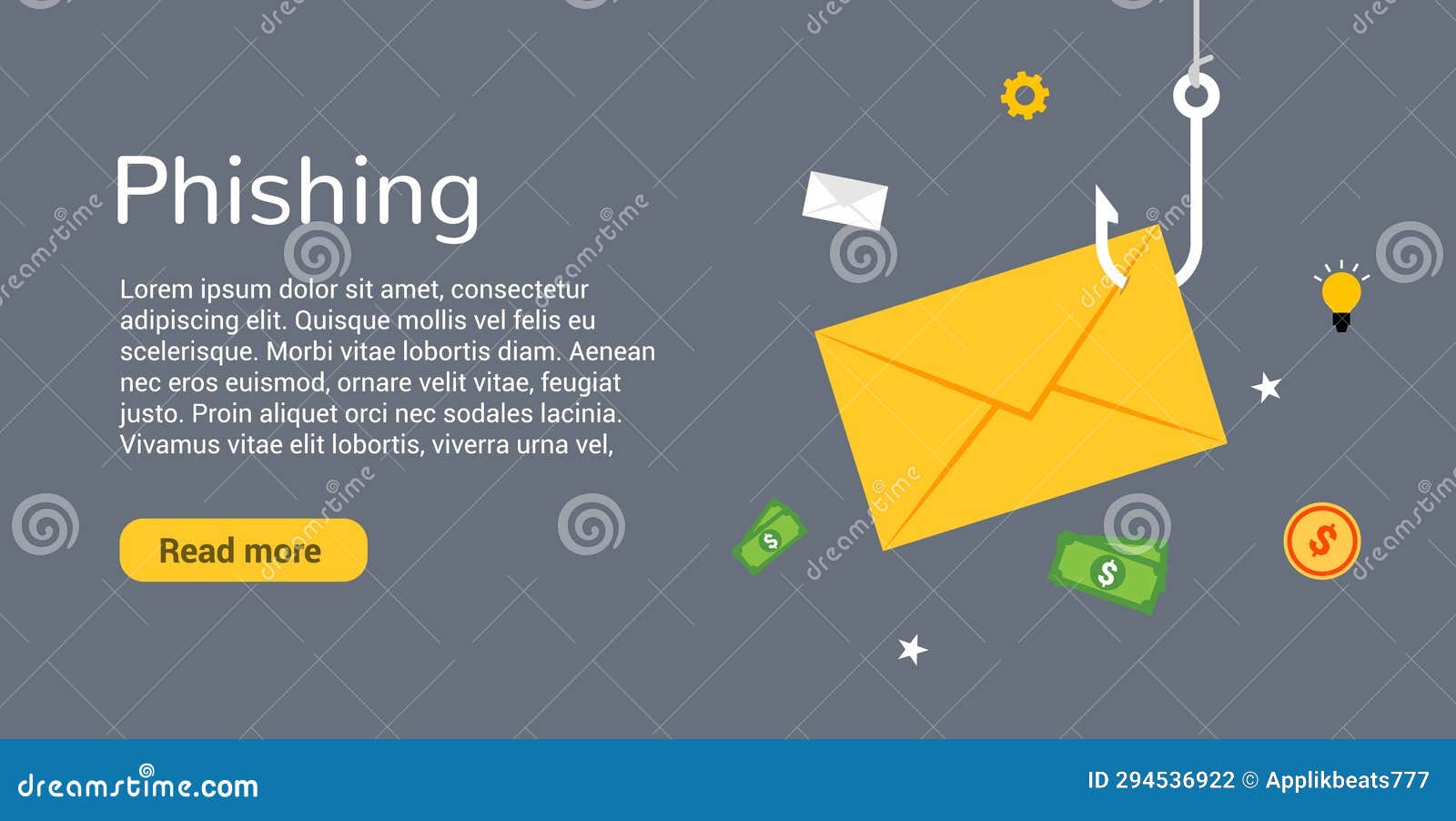 Data Phishing Hacking Online. Scam Envelope Concept Stock Vector ...