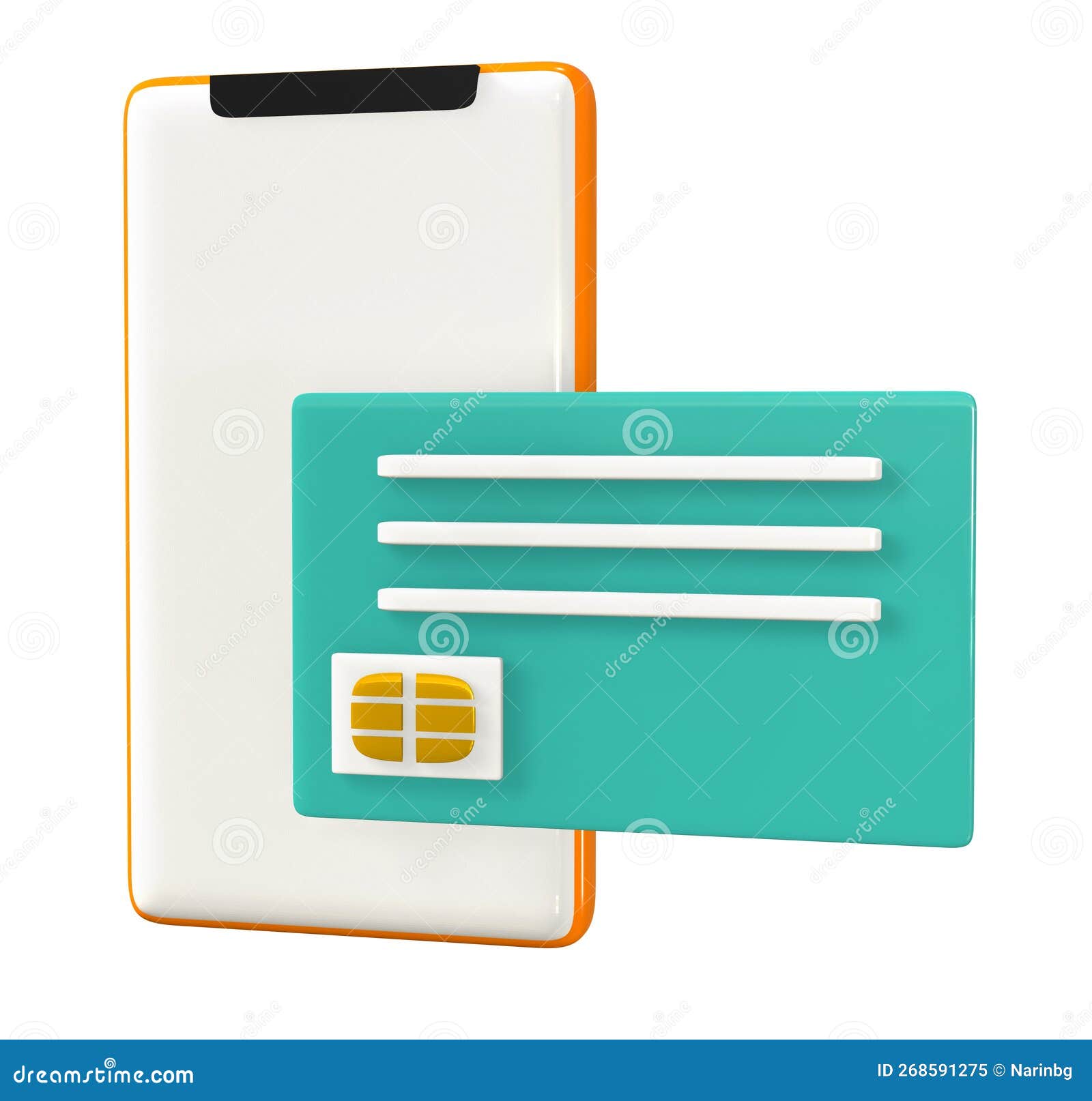 Data and Phone 3d Icon Transparent Illustration Stock Image ...